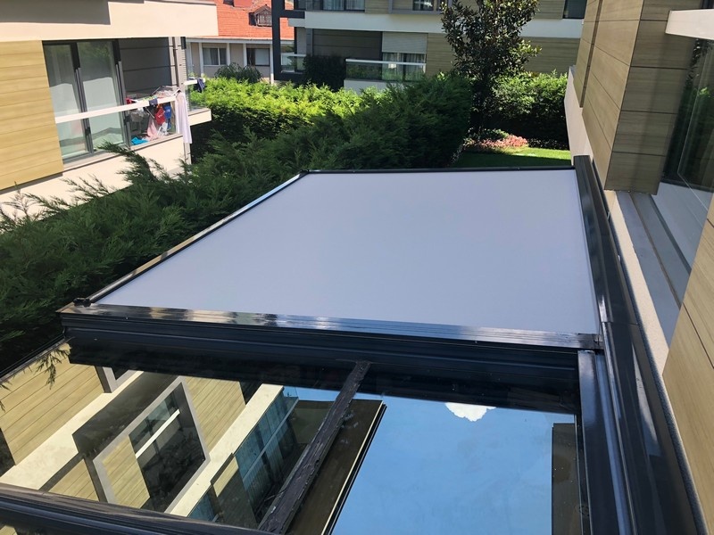 Osmanlı Cephe Denizli - TAVAN ZIP PERDE - Motorlu Tavan Perdesi